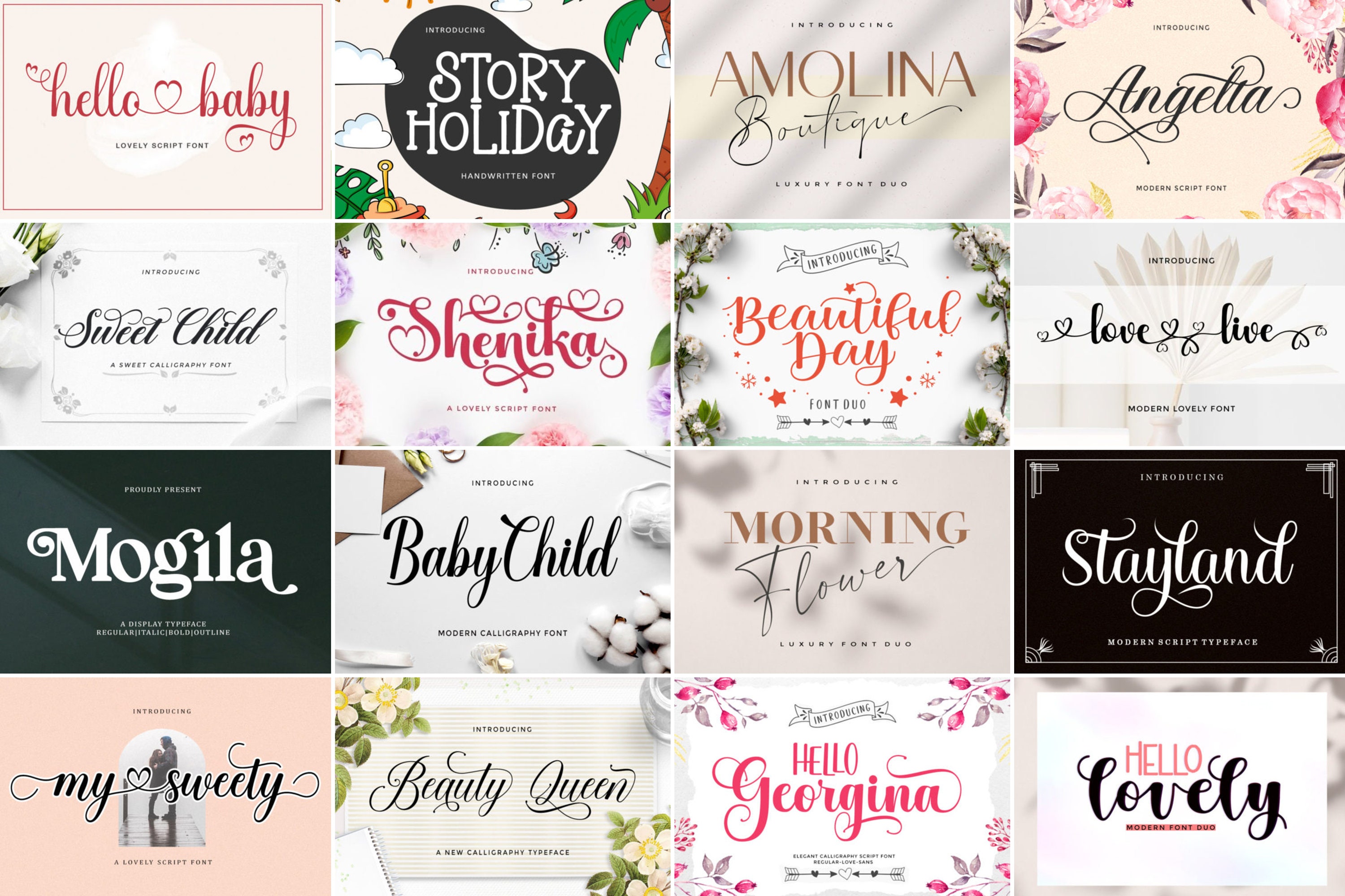 Mega Collections Font Bundle - Font Bundle, Cricut Fonts, Procreate ...
