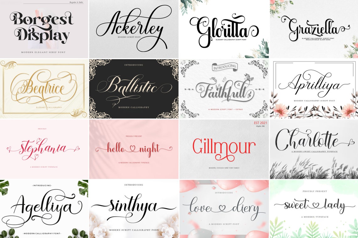 24 Font the Best Collection Font Bundle - Font Bundle - Svg Font ...