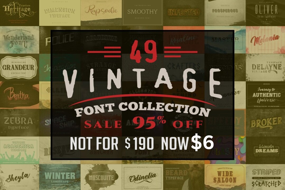 Modern Retro Font Bundle Collection Font Bundle, Cricut Font, Font ...