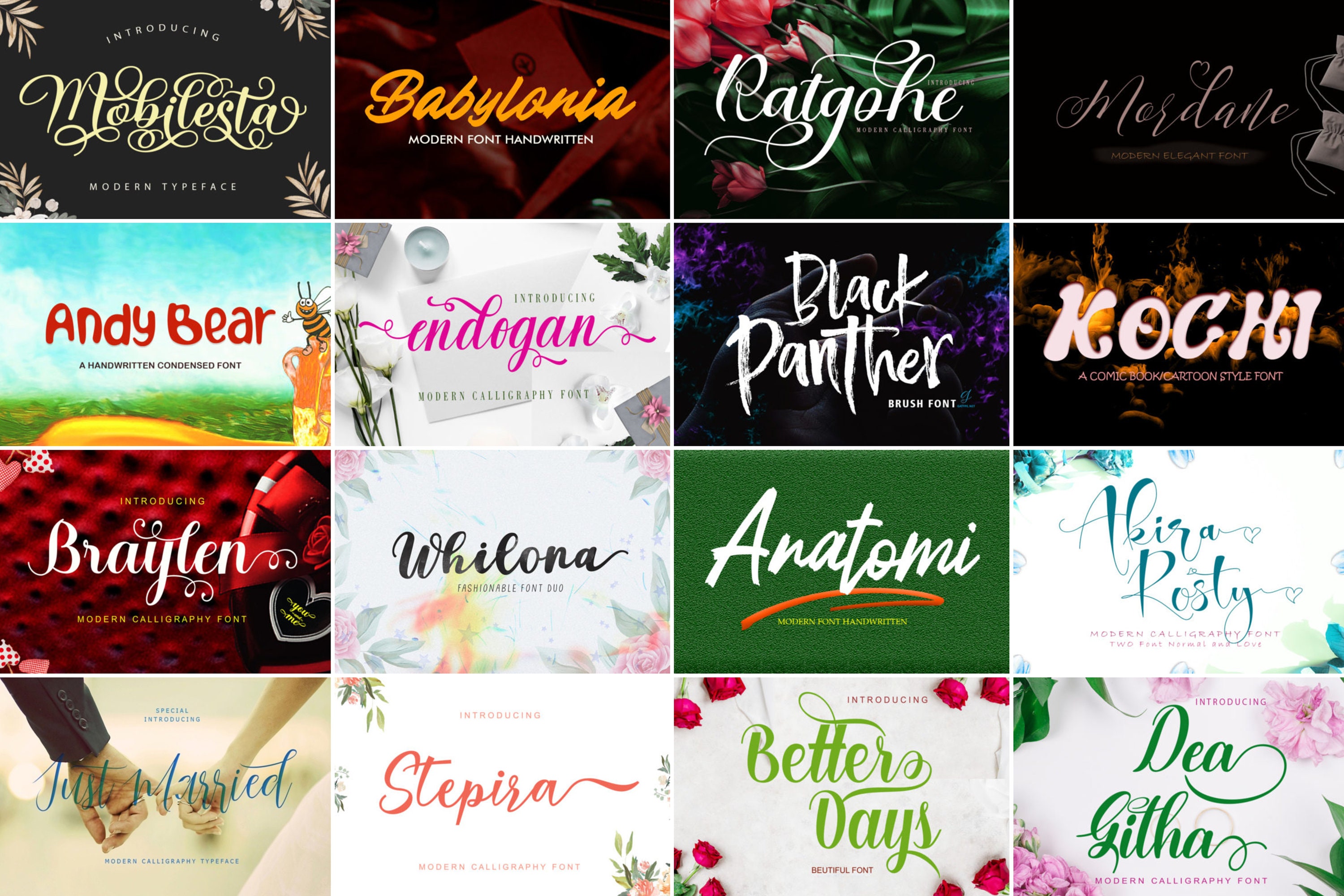 83+ Fonts Bundle Collection, Handwritten Font, Calligraphy Font,font ...