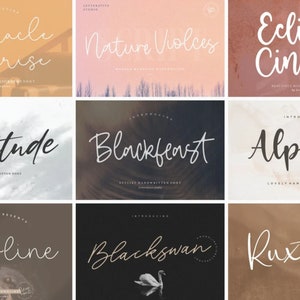 The Ultimate 50 Fonts - Font Bundle, Cricut, Canva Font, Script Font ...