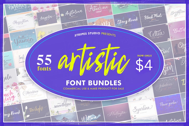50+ Fonts Bundle Collection With Tails That Can Be Use on Cricut ...