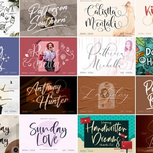 Mega Collections Font Bundle - Font Bundle, Cricut Fonts, Procreate ...