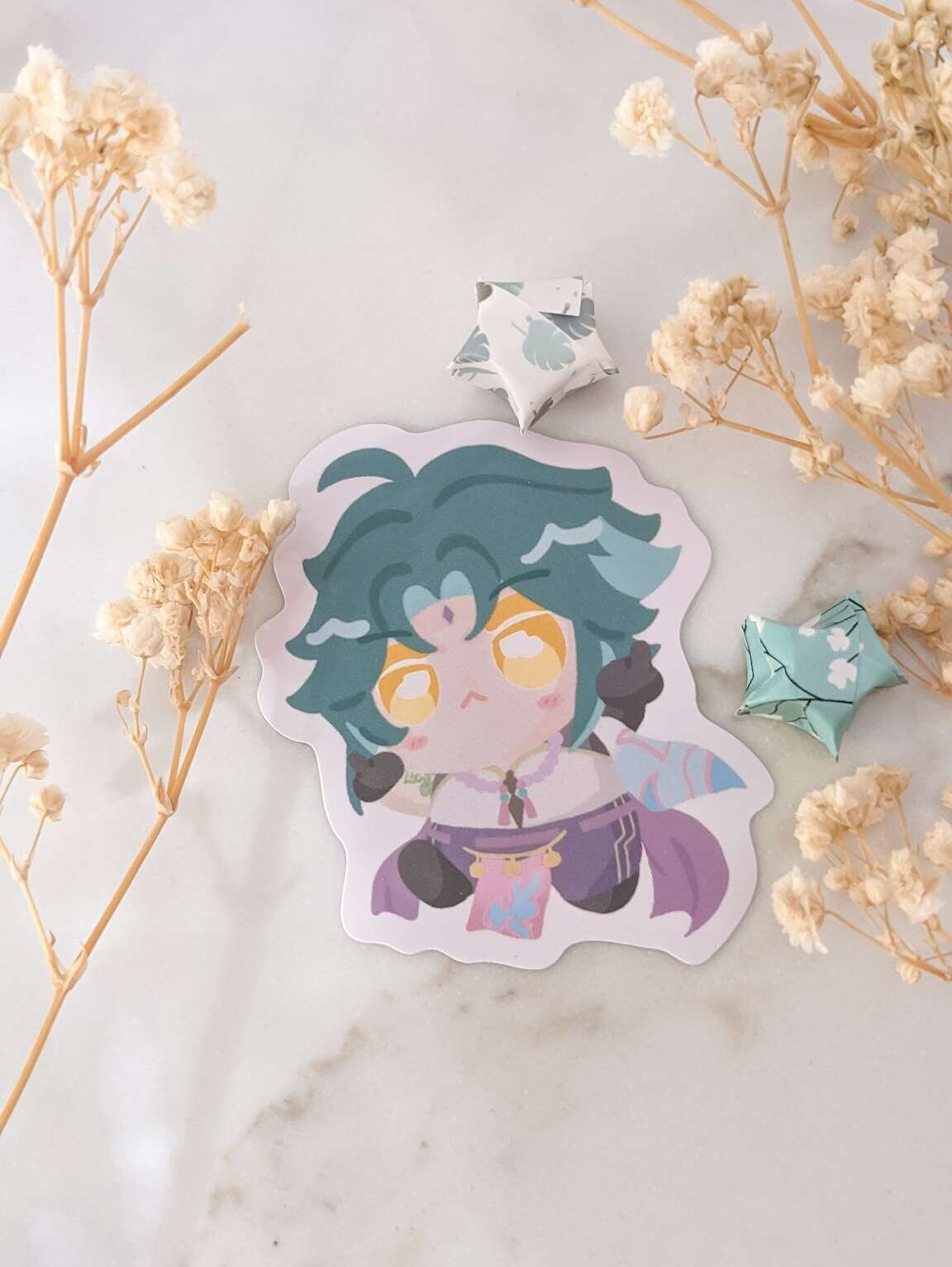 Genshin Impact Middle Finger Stickers Naughty Anemo Boys: - Etsy