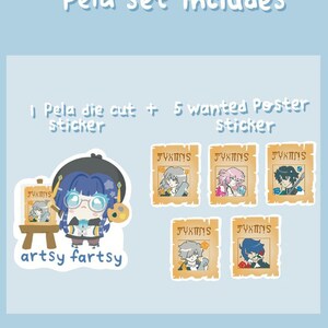 Honkai: Star Rail Wanted Posters Sticker Set - Artist Gepard and Artist ...