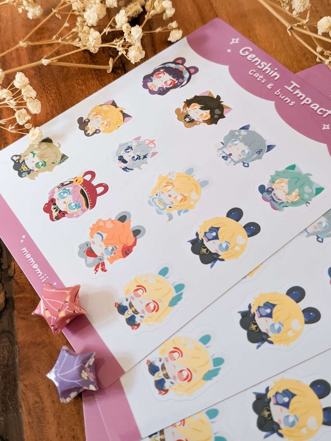 Genshin Impact Sticker Sheet Vol. 6 Yunjin Zhongli - Etsy