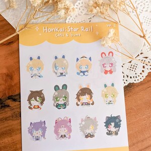 Honkai: Star Rail Sticker Sheet Vol. 2 Gepard, Serval, Lynx, Clara ...