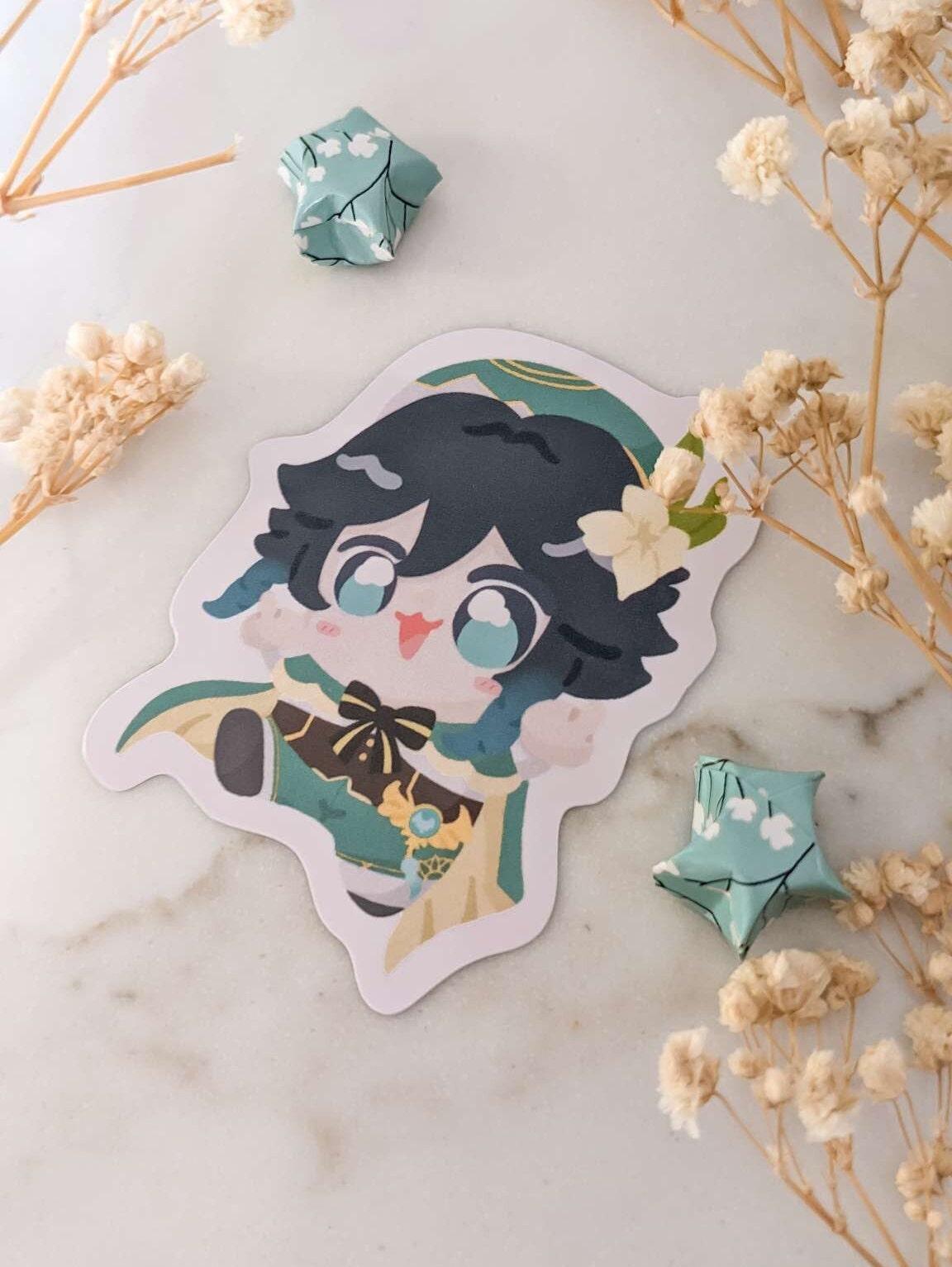 Genshin Impact Middle Finger Stickers Naughty Anemo Boys: - Etsy