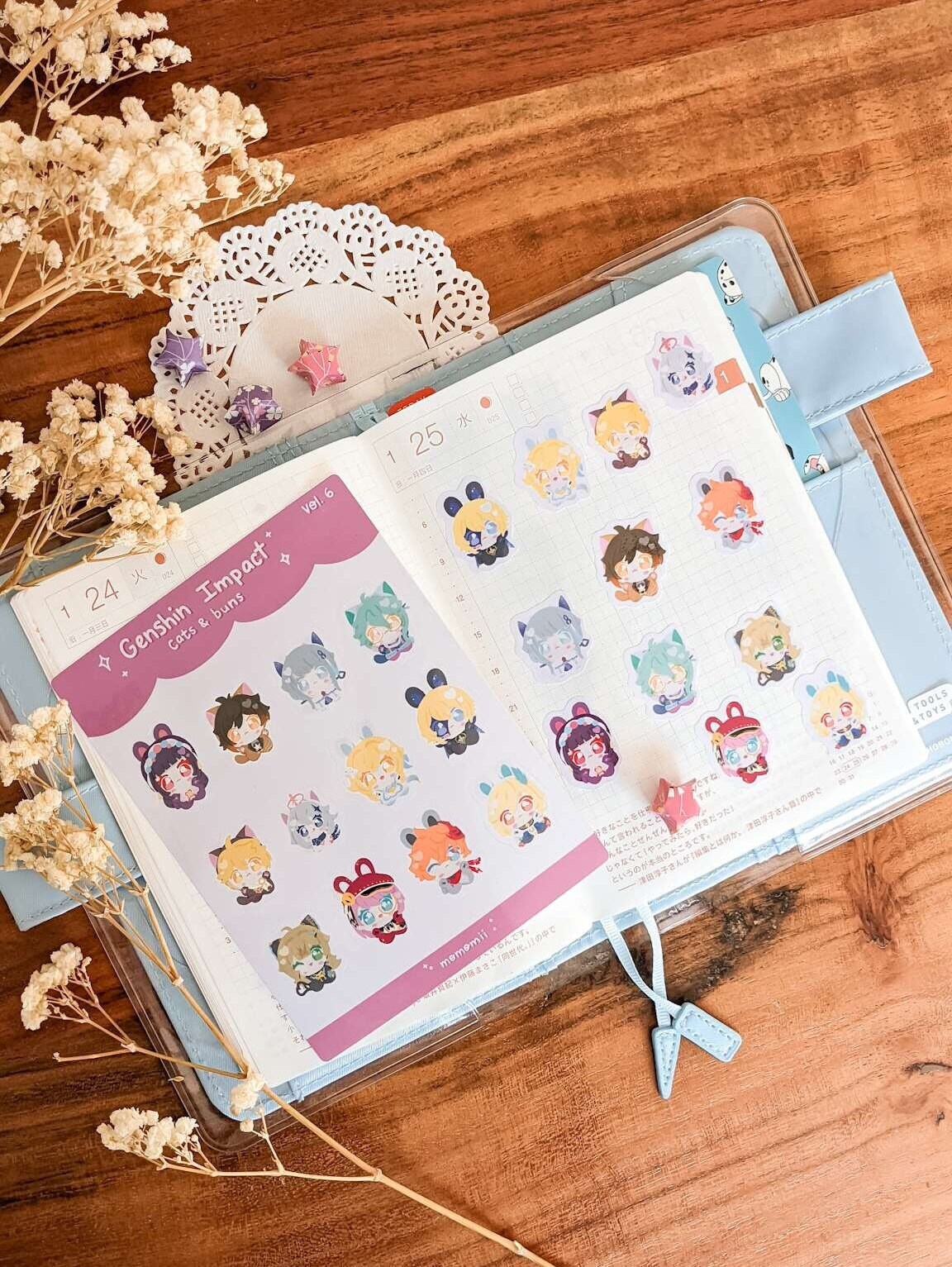 Genshin Impact Sticker Sheet Vol. 6 Yunjin Zhongli - Etsy