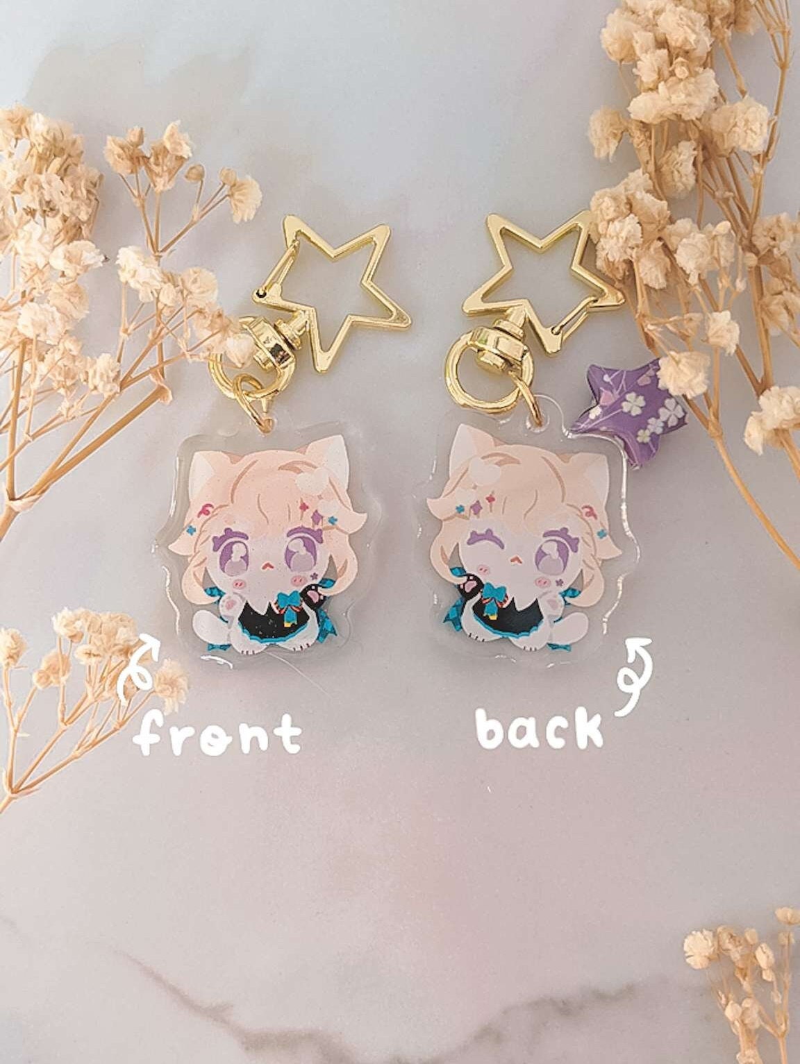 Genshin Impact Fontaine Acrylic Charms Lyney Lynette - Etsy