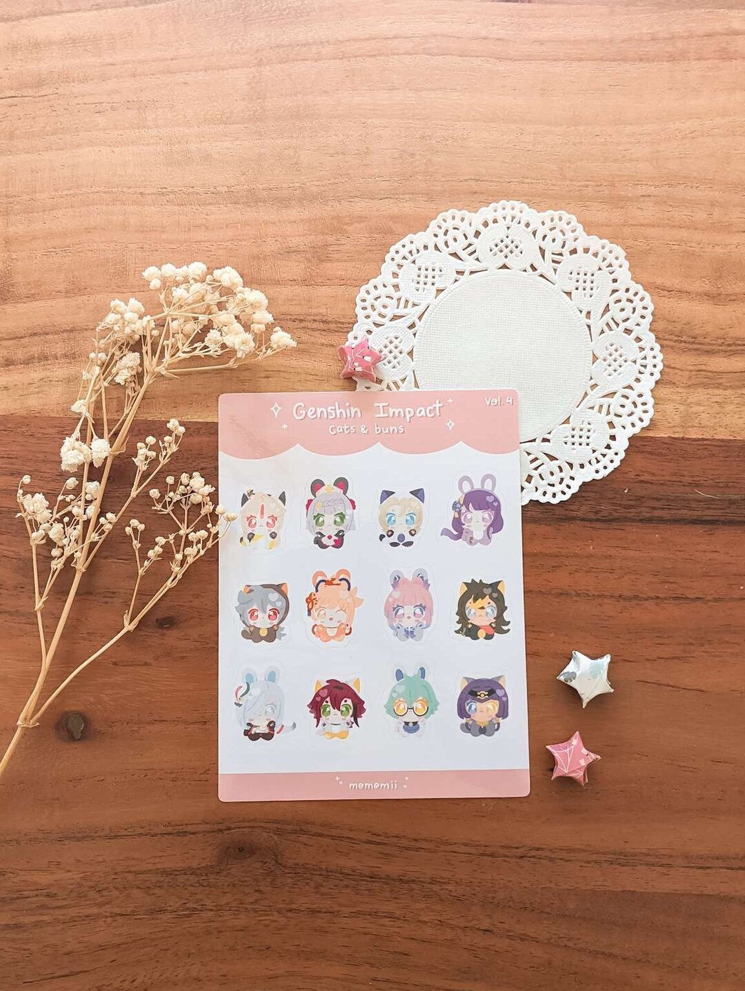 Genshin Impact Sticker Sheet Vol. 4 - Ningguang, Noelle, Albedo, Ei ...