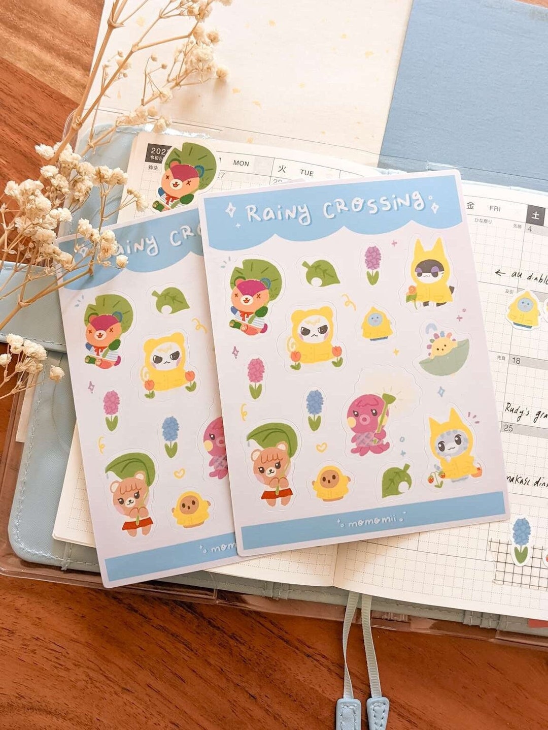 14pc Sticker Sheet - Rainy Crossing | Stitches, Punchy, Marshal, Maple ...