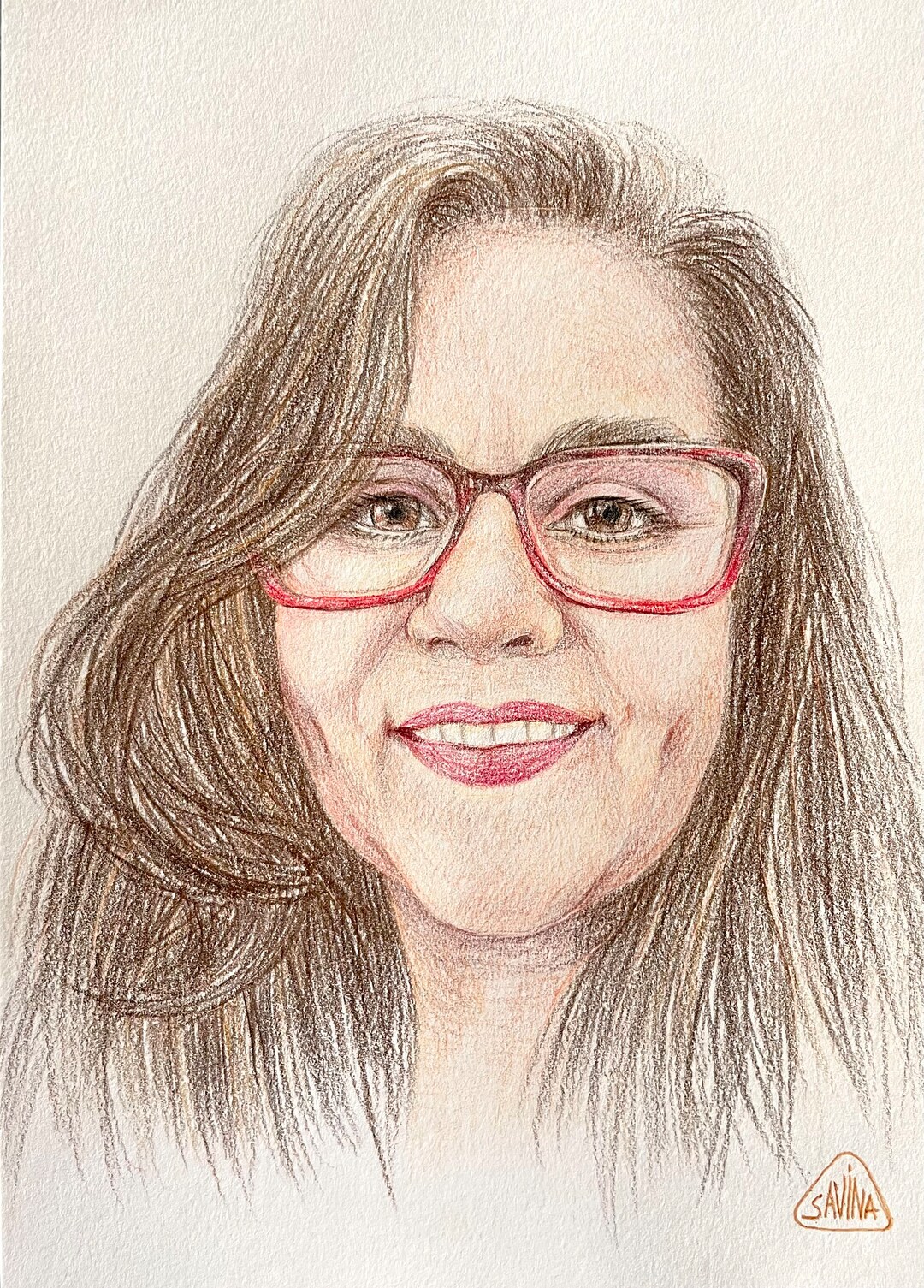 Custom Coloured Pencil Portrait From a Photo, Hand Drawn, Personalised ...