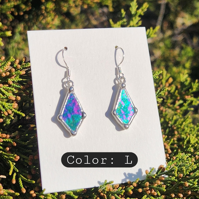 Stained Glass Earrings - Etsy