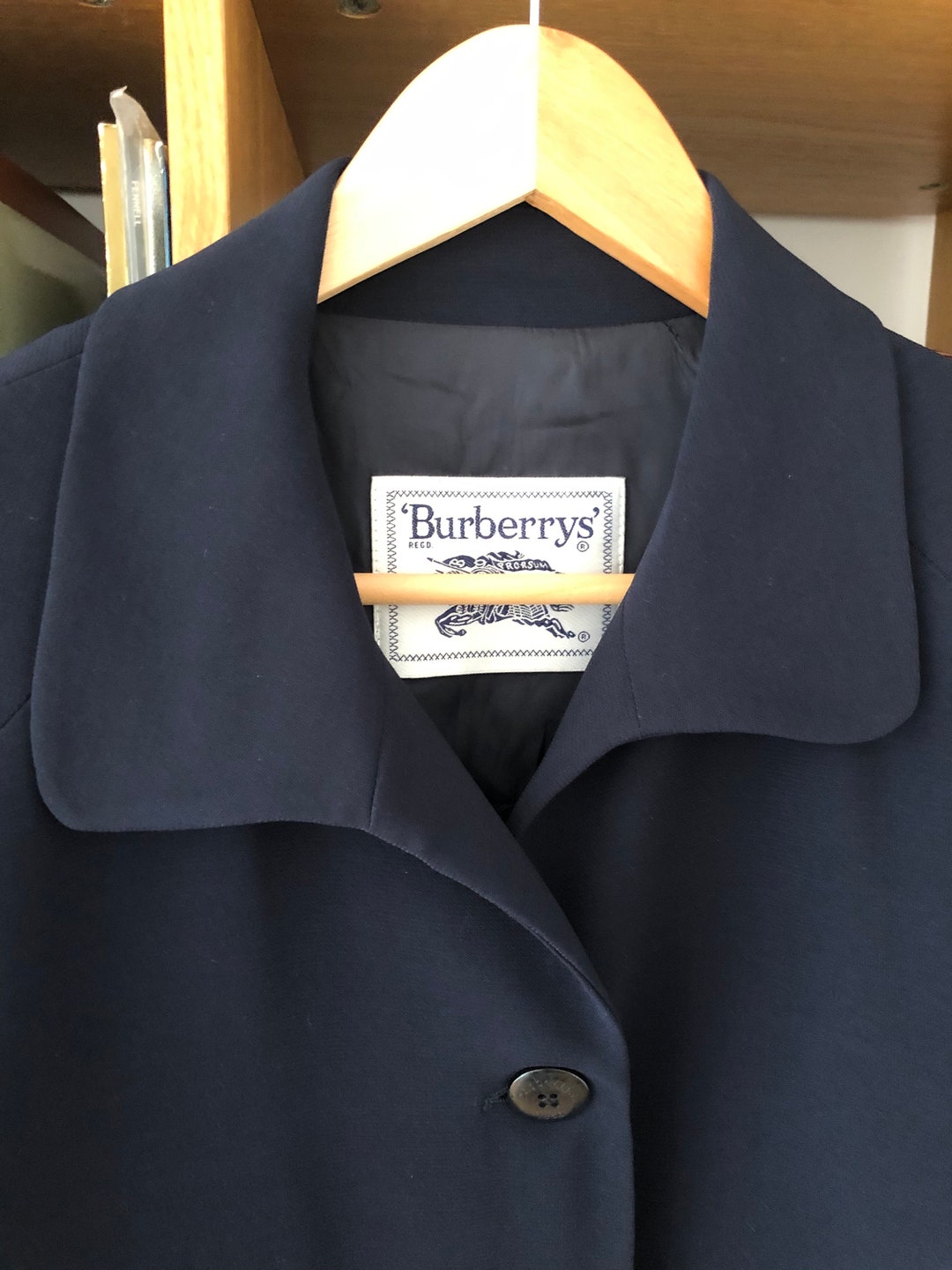 Trench-coat bleu marine surdimensionné vintage Burberry. - Etsy France