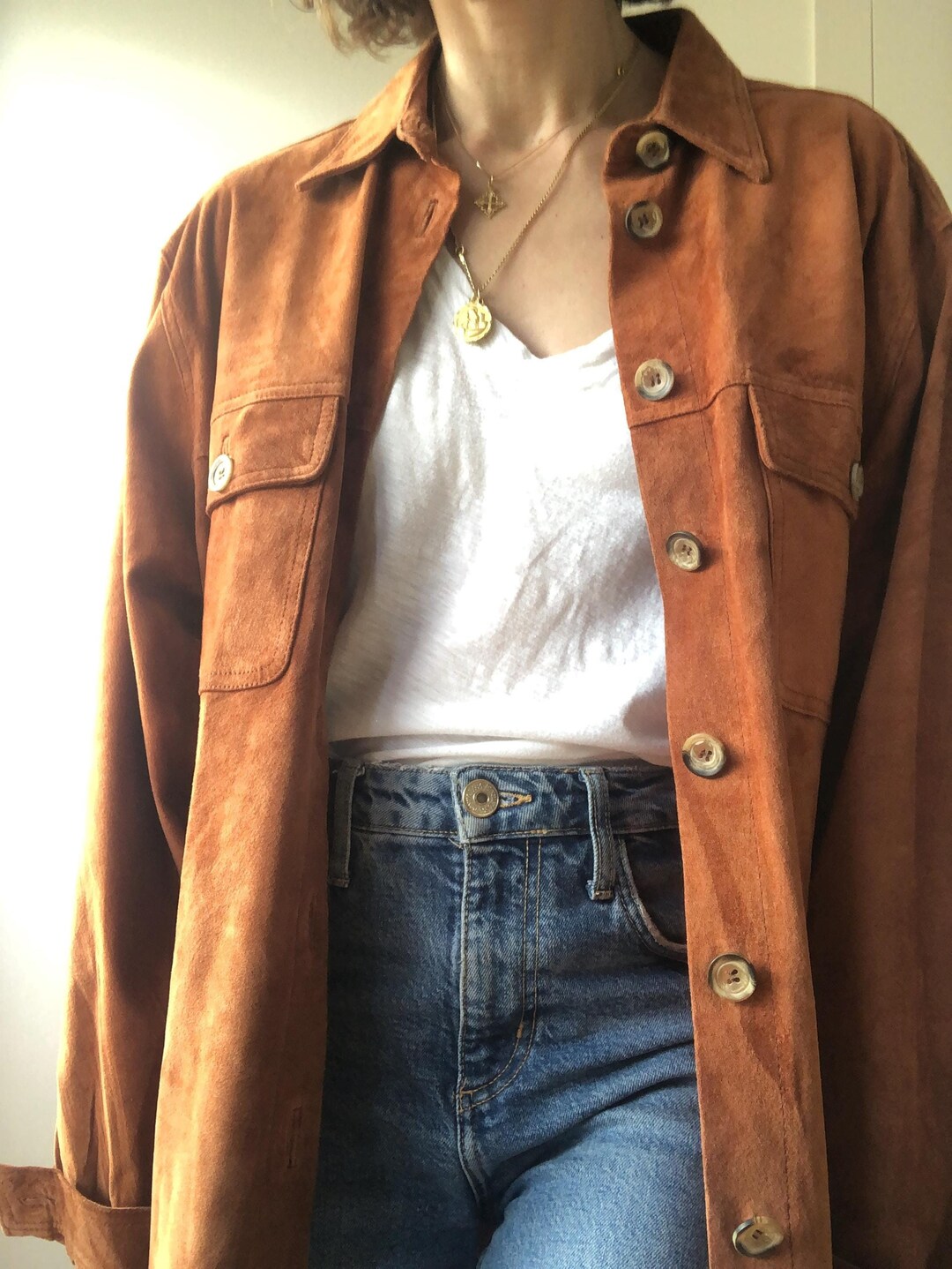 90s Vintage Suede Jacket / Brown Suede Women Jacket / Women Leather ...