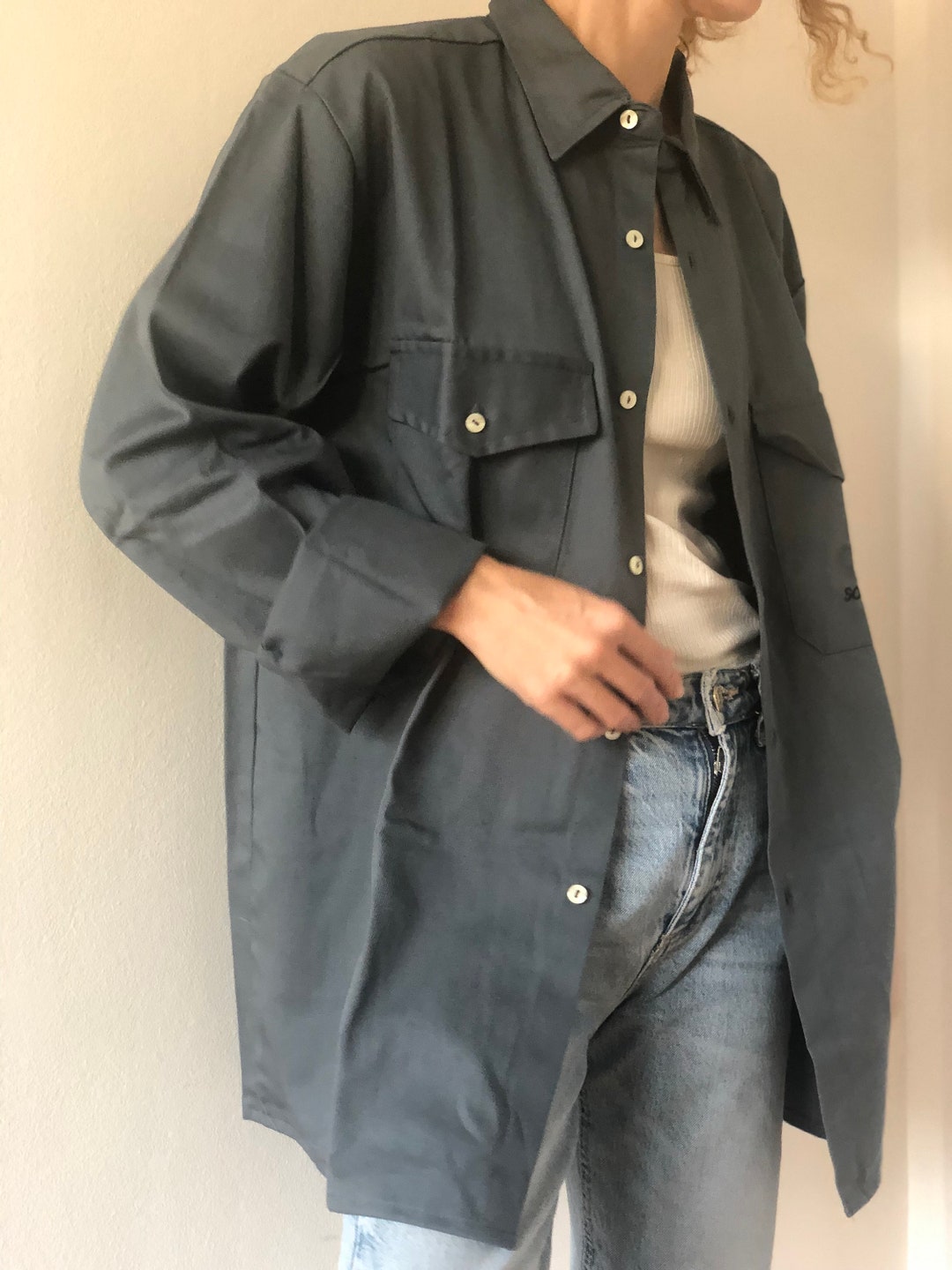 Petrol Vintage Worker Jacket, Chore Work Jacket, Unisex 80s Cotton ...