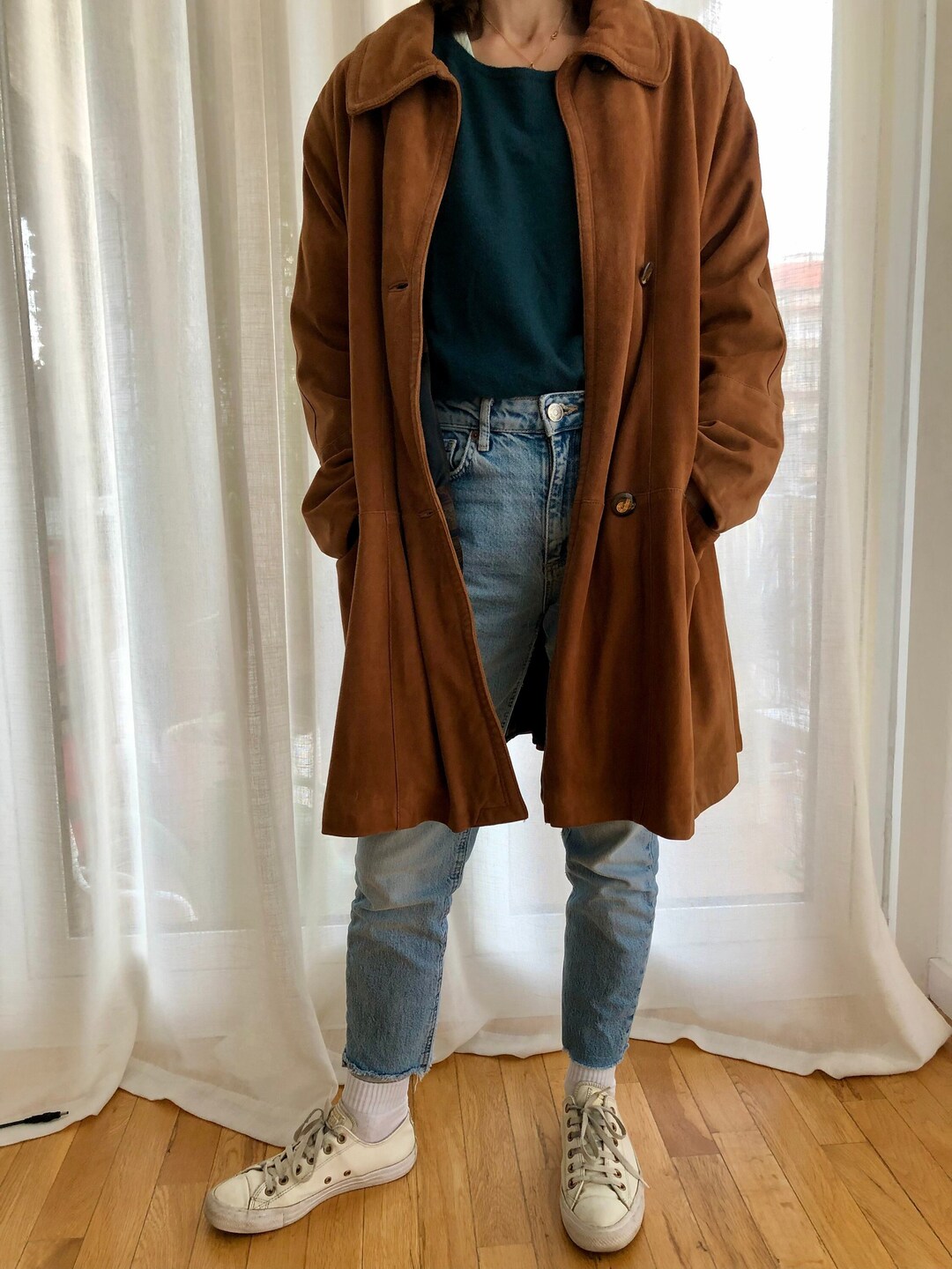 Women's Made in Italy Brown Suede Coat Vintage Jacket - Etsy