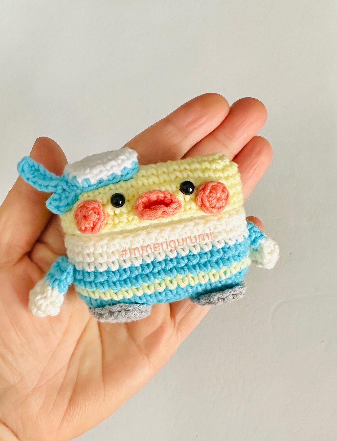 Crochet Cute Duck Airpods Pro Case Pattern PDF, Cottagecore Aesthetic ...