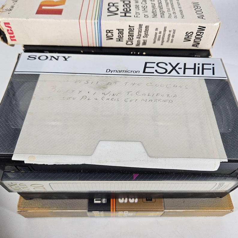 Vintage VHS VCR Video Prerecorded Movies Shows Ads Blank Tape Cleaner ...