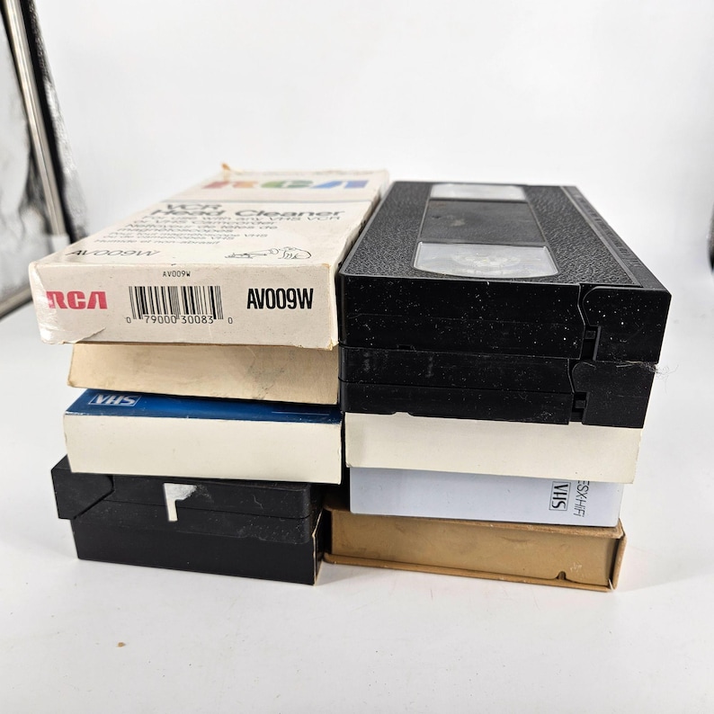 Vintage VHS VCR Video Prerecorded Movies Shows Ads Blank Tape Cleaner ...