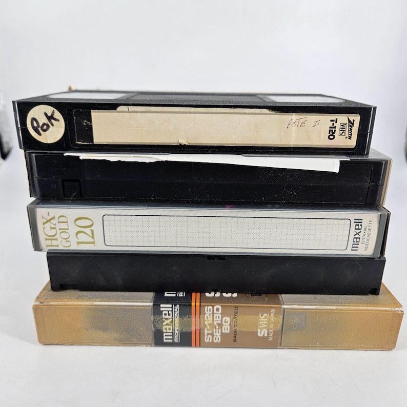 Vintage VHS VCR Video Prerecorded Movies Shows Ads Blank Tape Cleaner ...