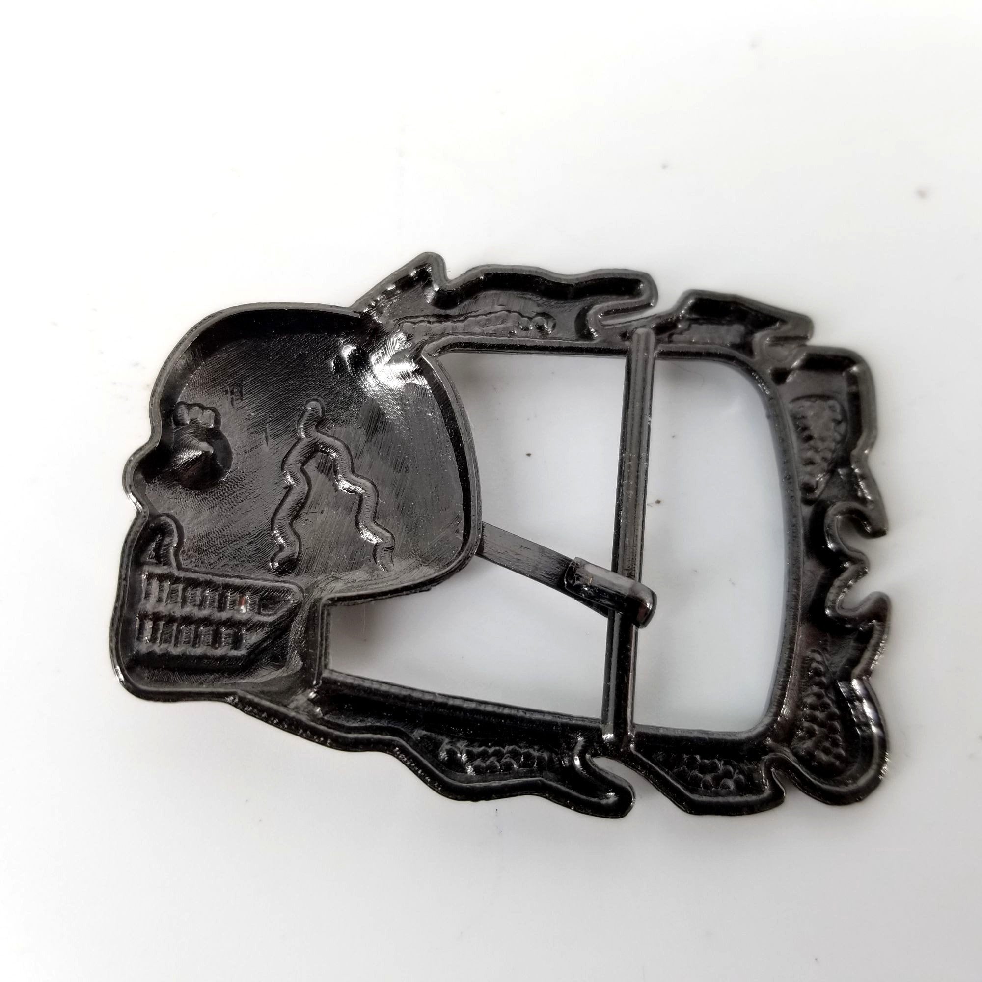 Skull Flame Buckle Black Skeleton Right Facing Set 5 Replace Metal ...