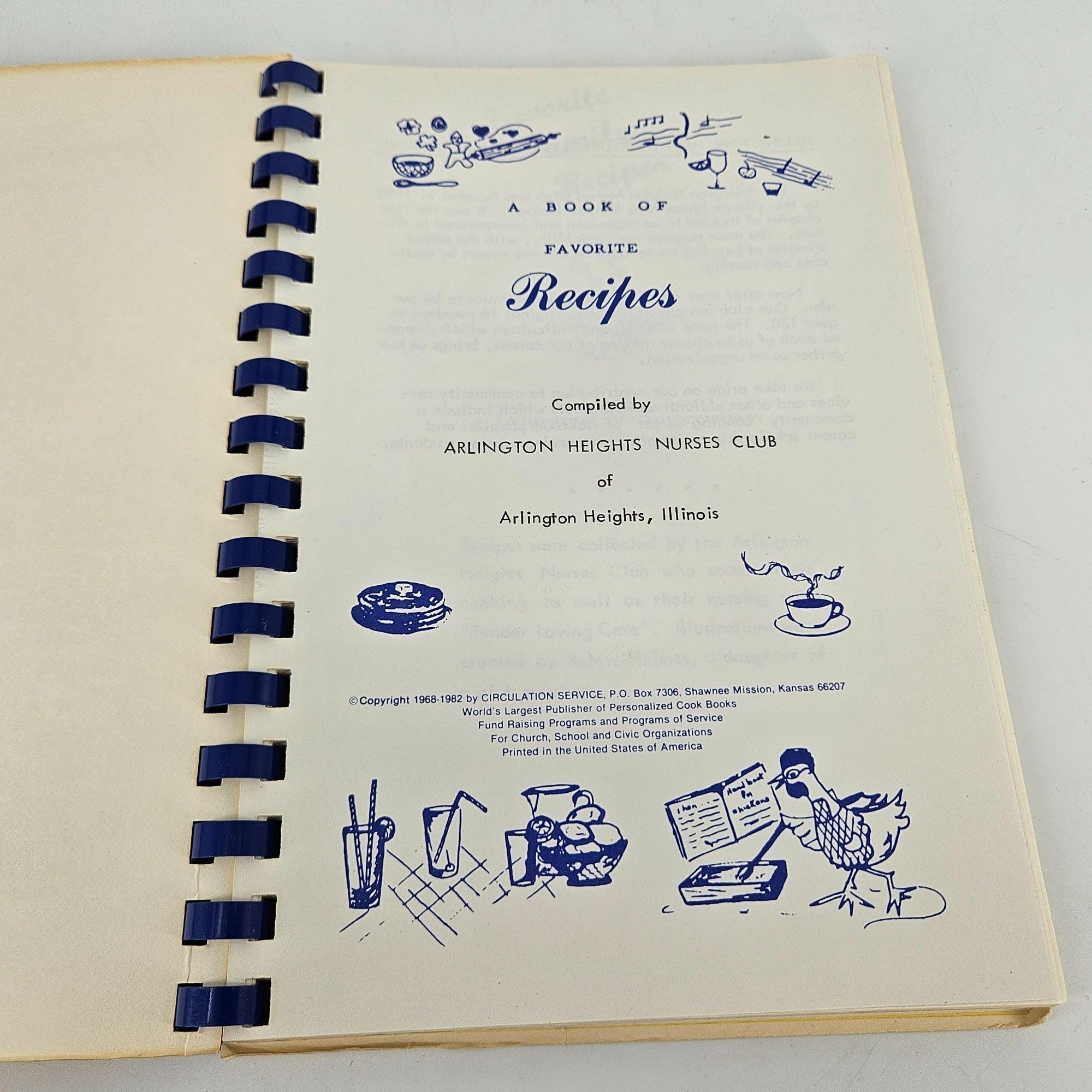 Vint 1980s Recipe Cookbook Nurse Club Arlington Heights Illinois ...