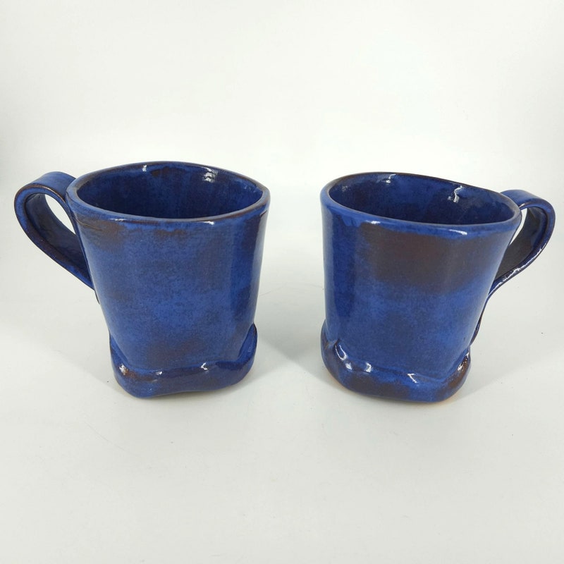 Blue Pottery Mugs - Etsy