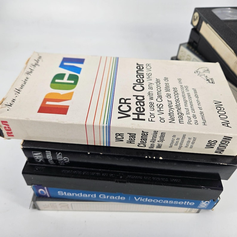 Vintage VHS VCR Video Prerecorded Movies Shows Ads Blank Tape Cleaner ...
