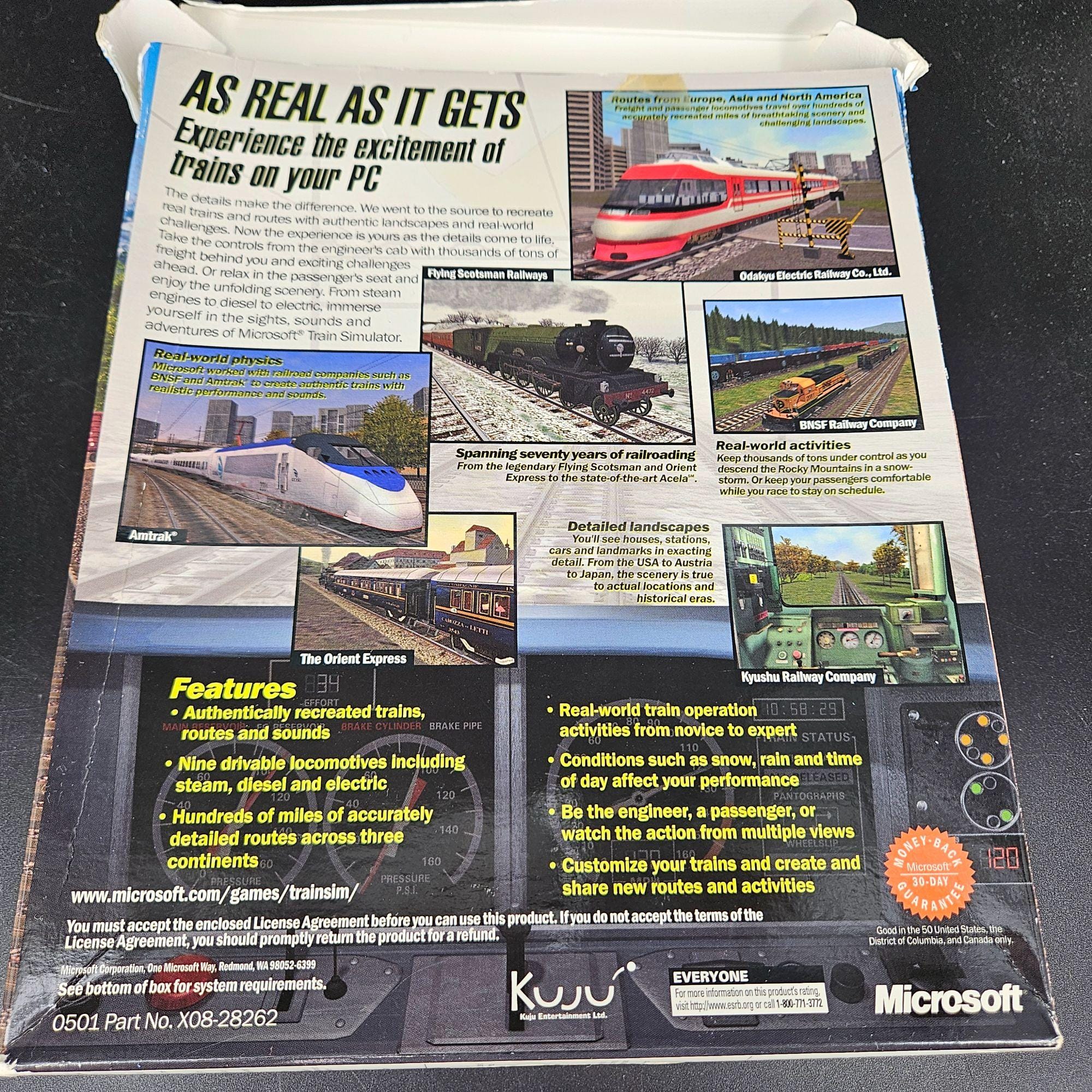 Microsoft Train Simulator 2001 PC CD Pilot Handbook Windows Locomotive ...
