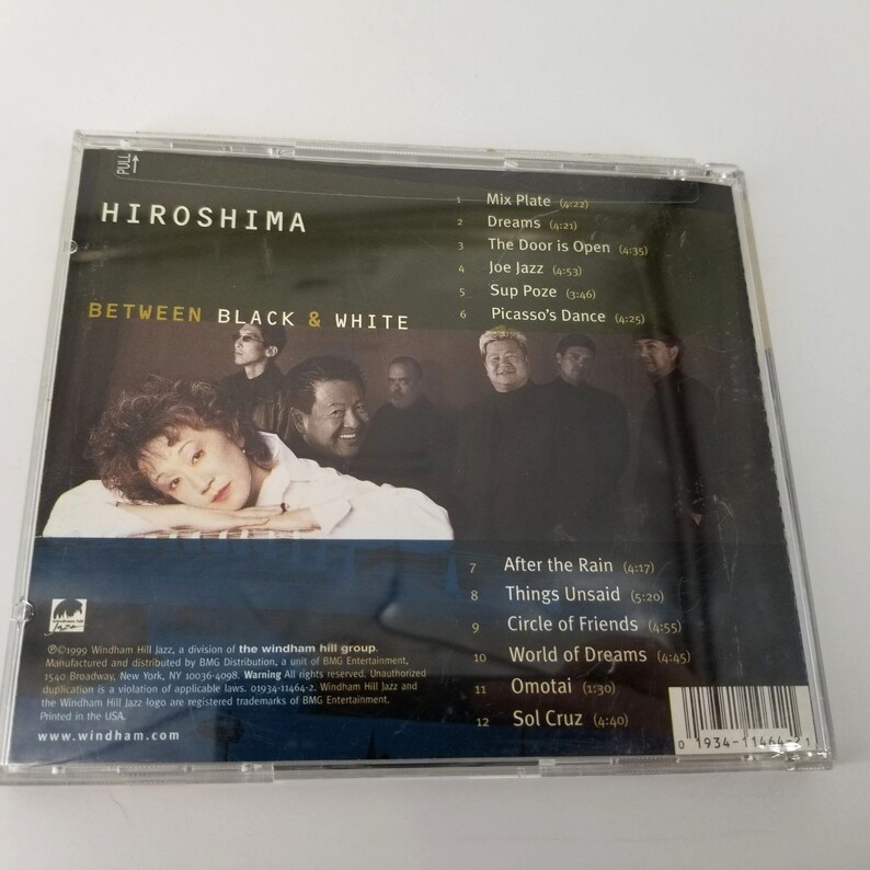 Hiroshima Music CD Between Black and White 1999 R&B American Japanese ...