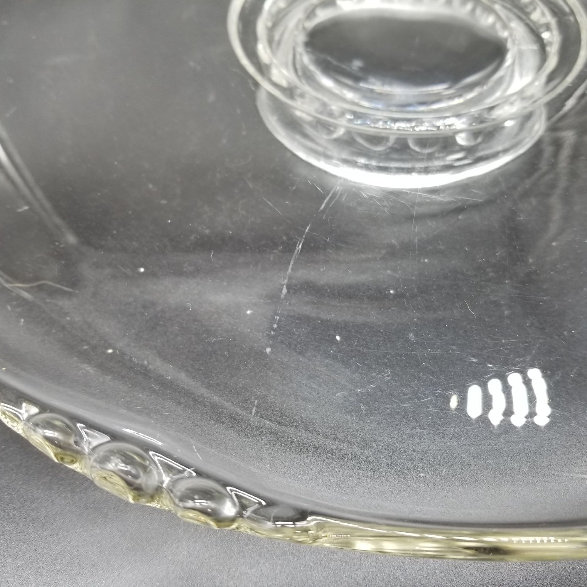 Clear Round Platter Serving Dish Cake Plate 13.50 Footed - Etsy