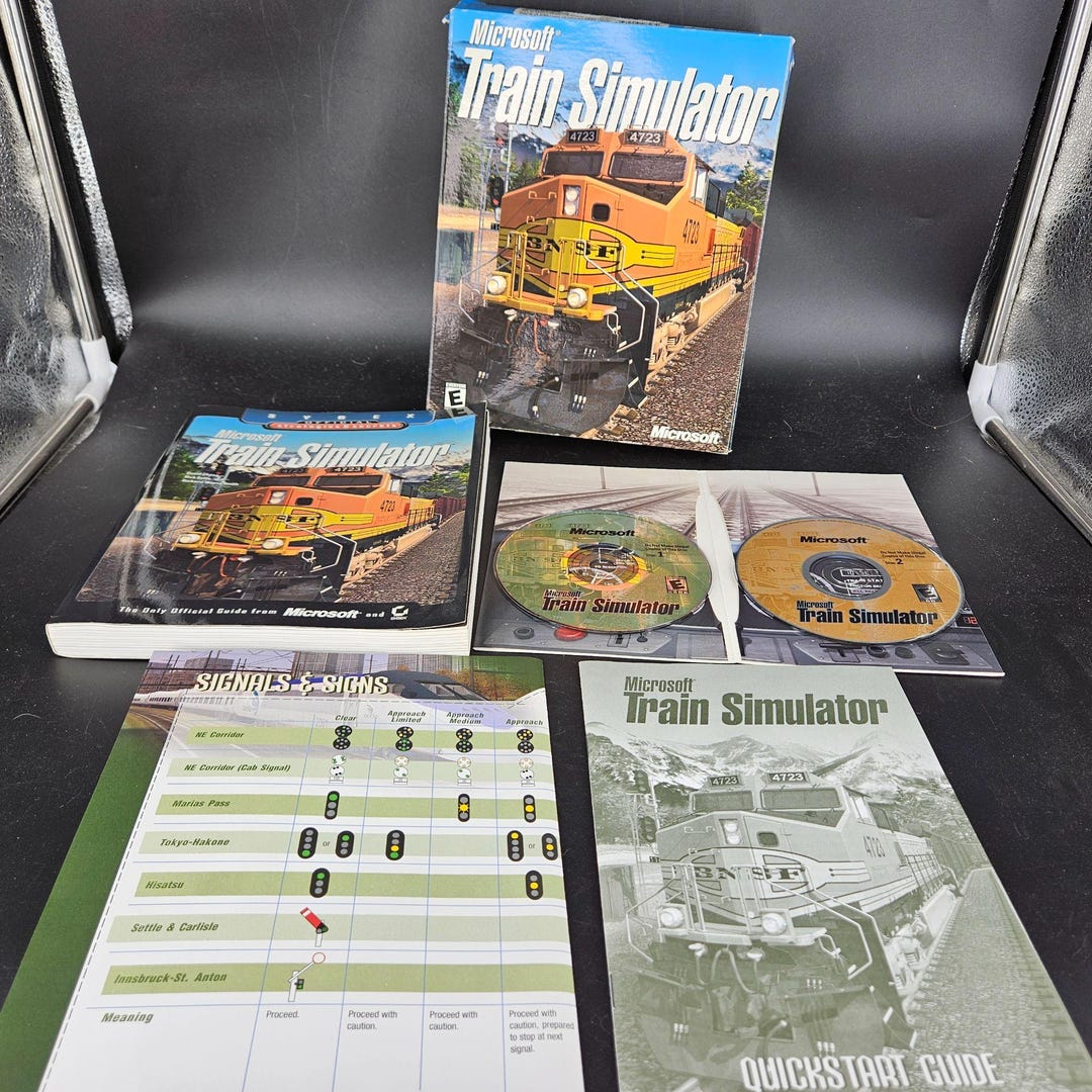Microsoft Train Simulator 2001 PC CD Pilot Handbook Windows Locomotive ...
