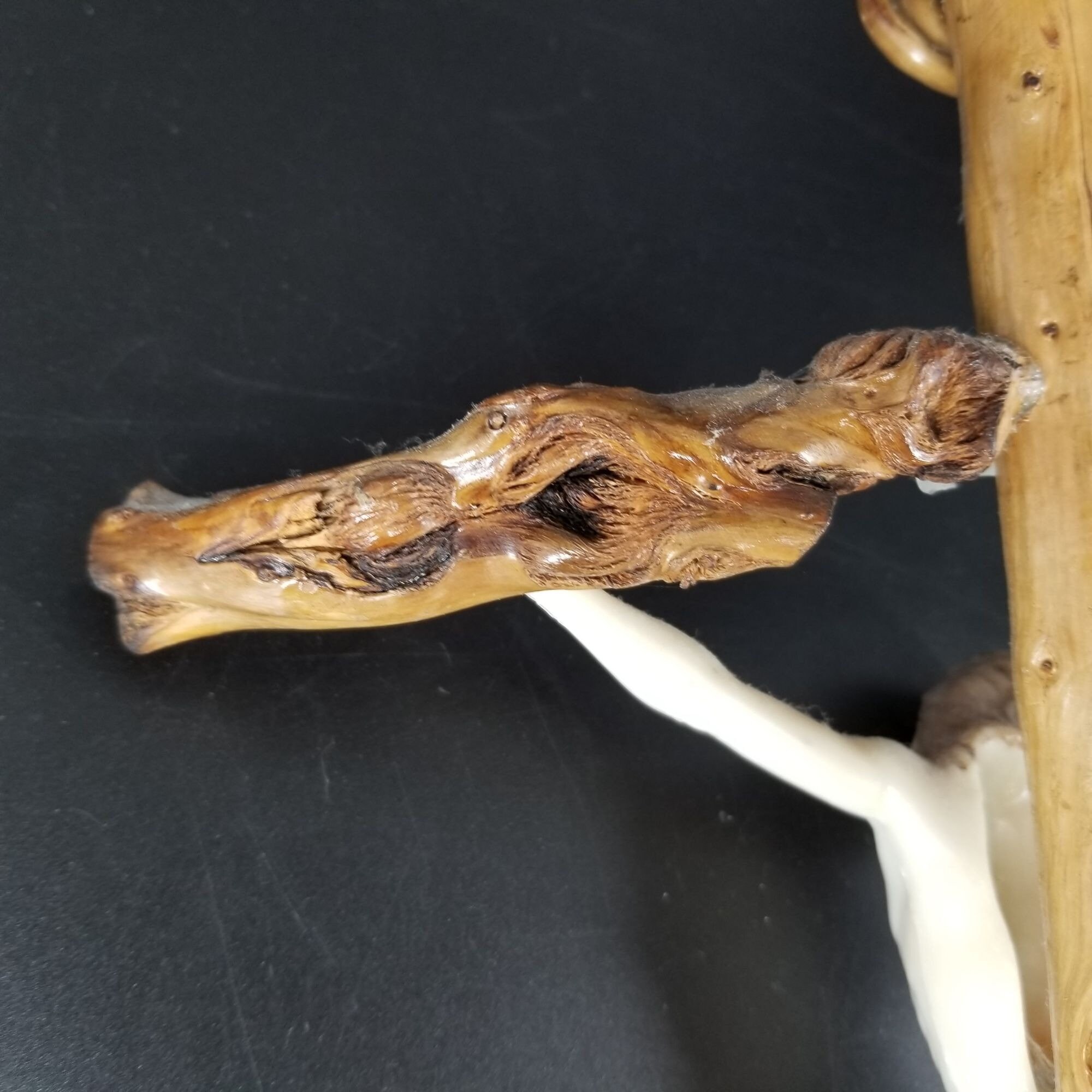 Handmade Wood Wall Cross Crucifix Stick Twig Plastic Jesus God Christ ...