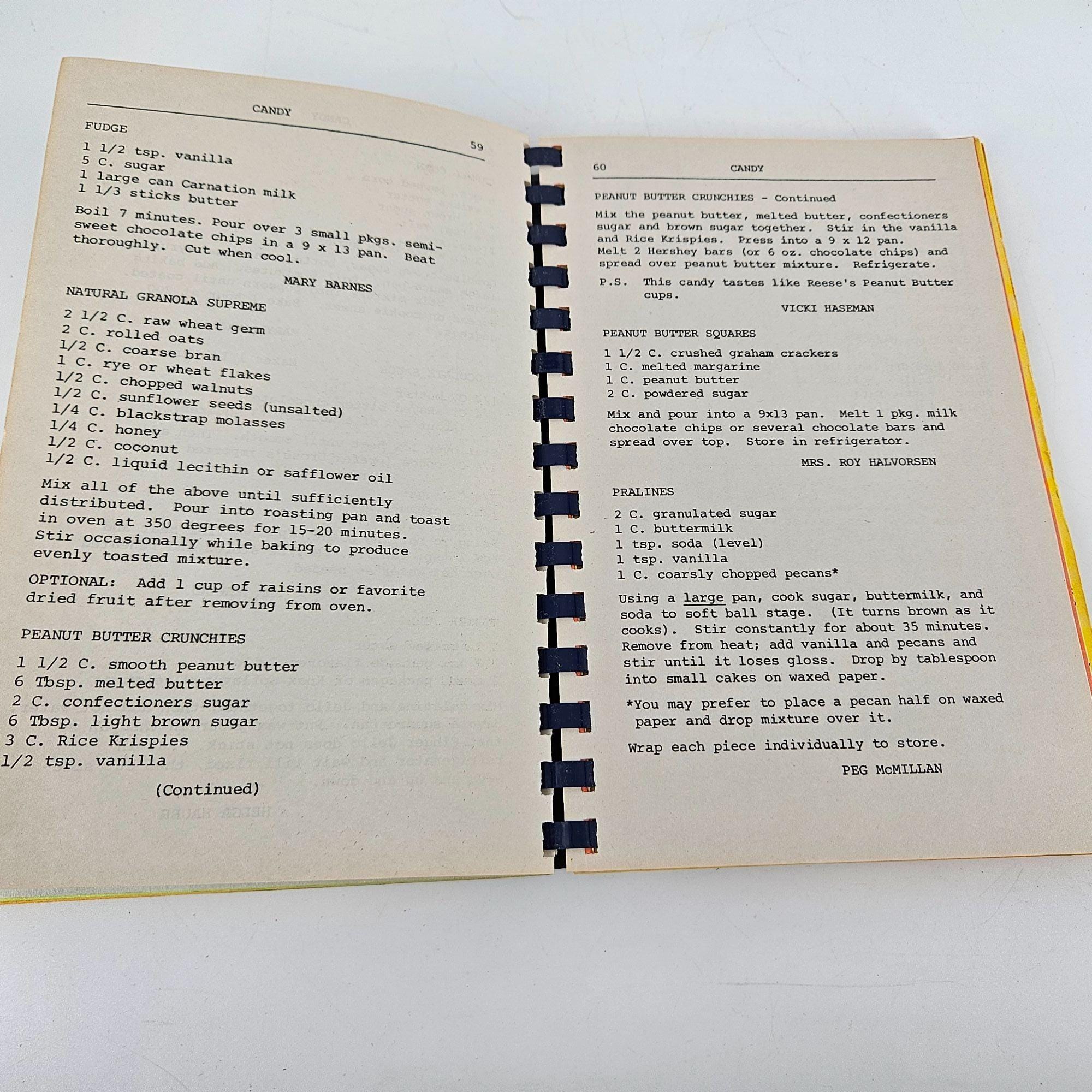 Cookbook Recipe St John Lutheran School Church IL Handmade Typed ...