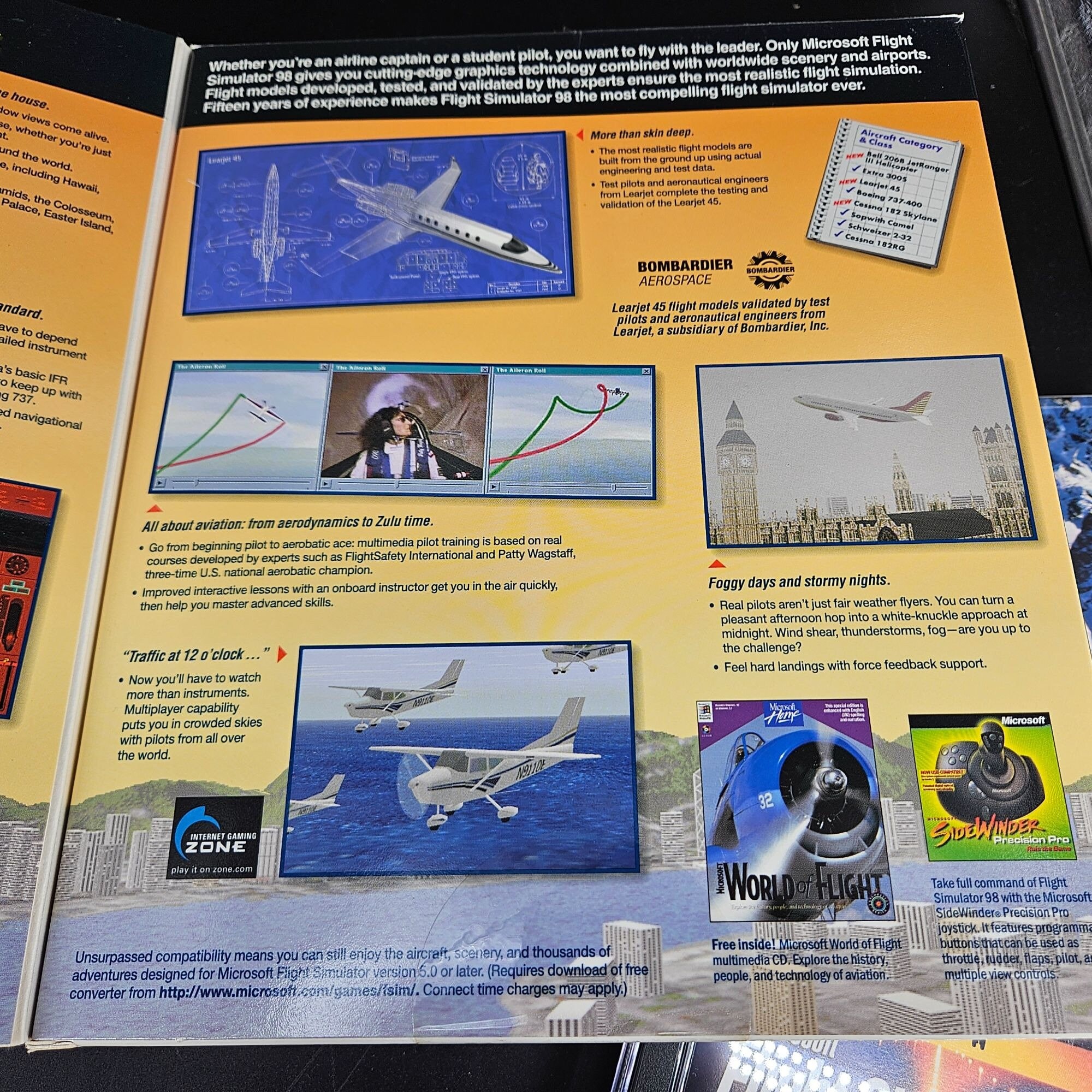 Microsoft Flight Simulator 1998 PC CD Pilot Handbook Window Plus World ...
