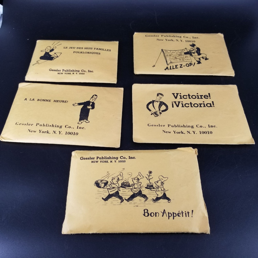 Vintage French Francois Language Vocabulary Learning Flash Card Game ...