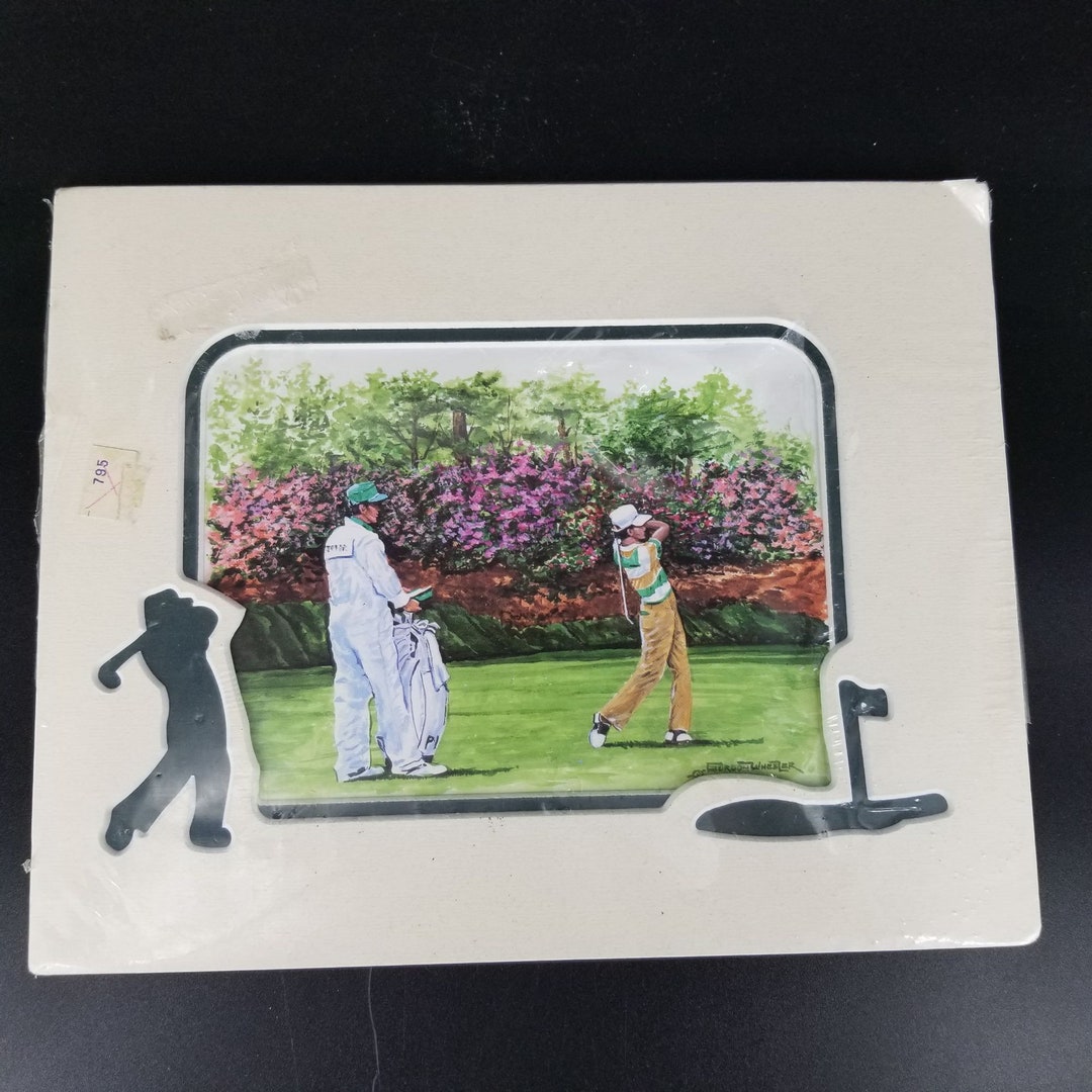 Vintage Gordon Wheeler Golf Going for It Print Signed Watercolor Art ...