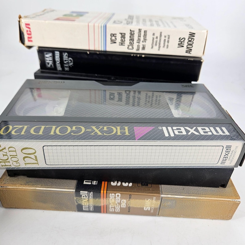Vintage VHS VCR Video Prerecorded Movies Shows Ads Blank Tape Cleaner ...
