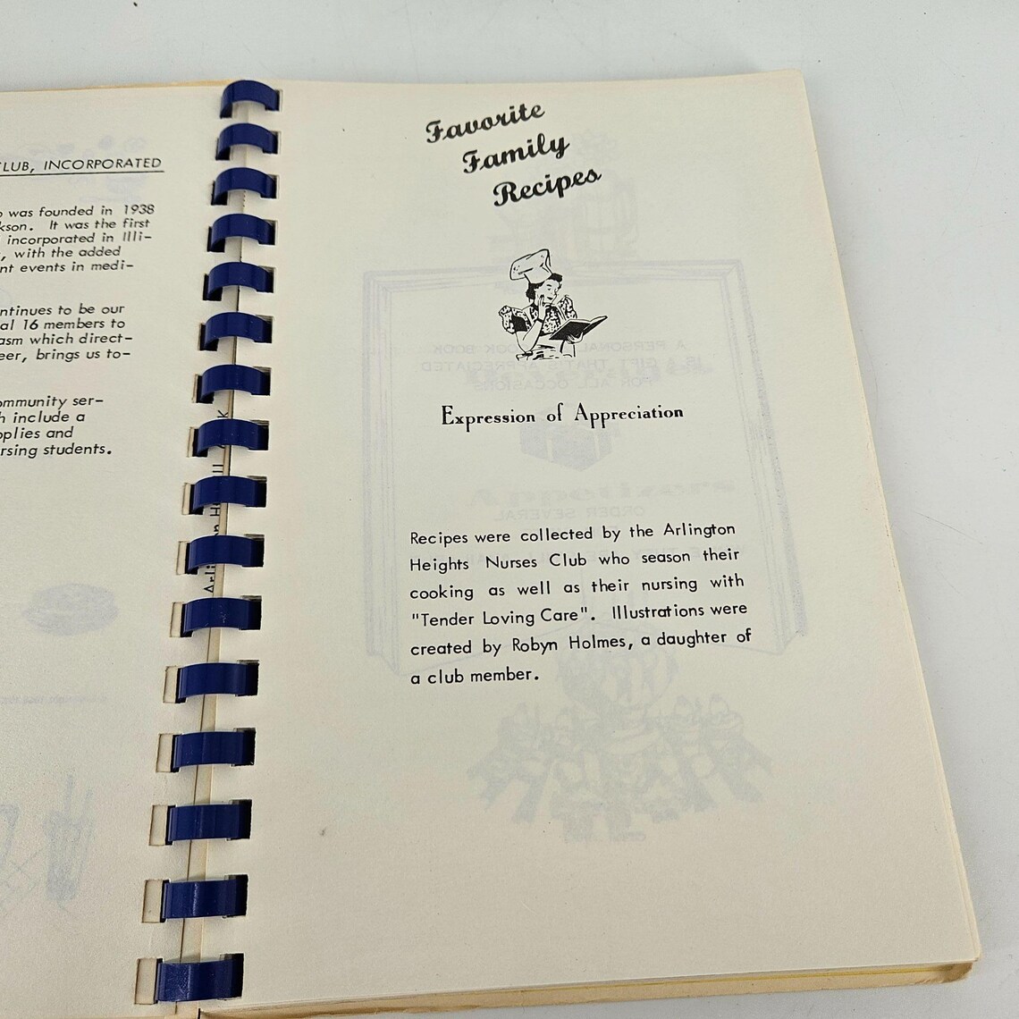 Vint 1980s Recipe Cookbook Nurse Club Arlington Heights Illinois ...