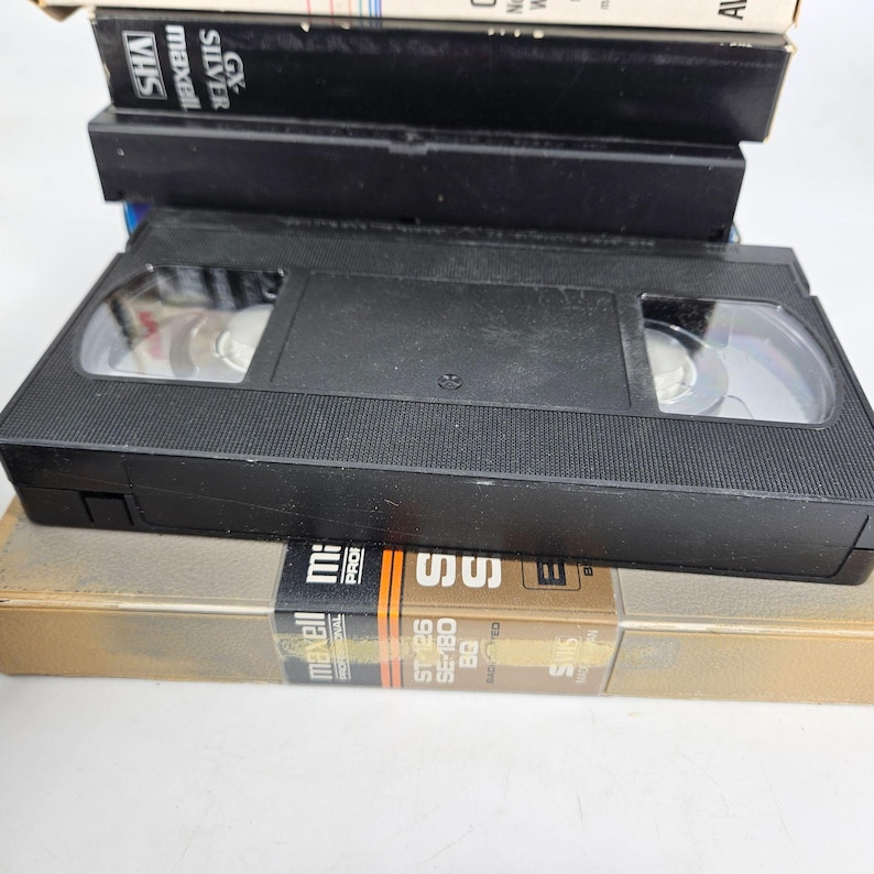 Vintage VHS VCR Video Prerecorded Movies Shows Ads Blank Tape Cleaner ...