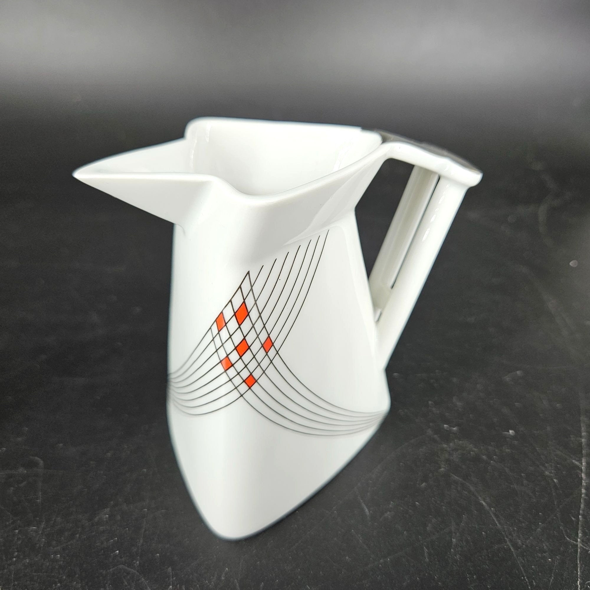 Vintage Atelier JM Lasov Delta Pyramid Czech Sugar Bowl Lid Cream Milk ...