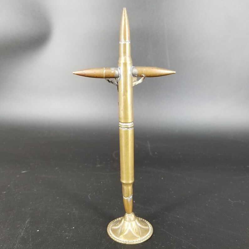 Antique WWI Trench Art Cross Crucifix Metal Shell Case 7 - Etsy