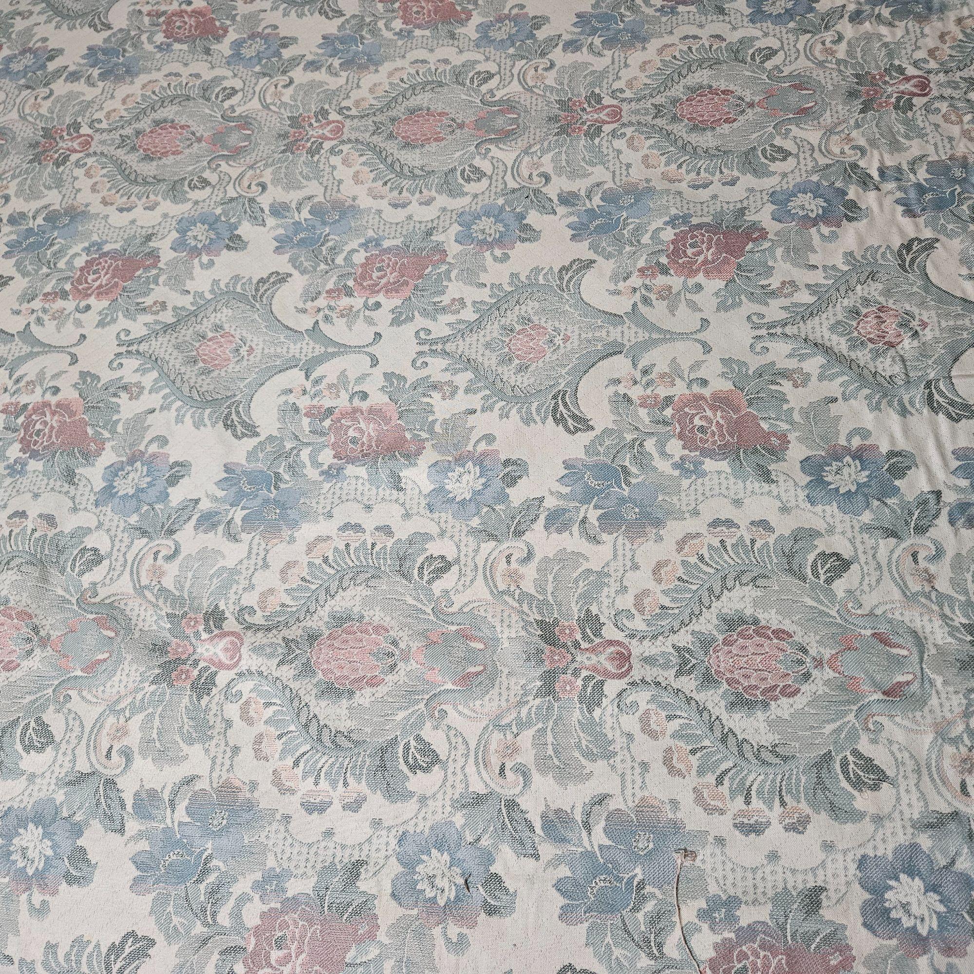 Upholstery Tapestry Fabric Material Renaissance Baroque Blue Cream 56 ...