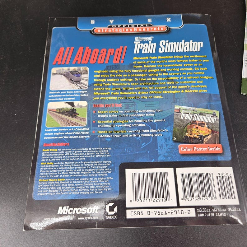 Microsoft Train Simulator 2001 PC CD Pilot Handbook Windows Locomotive ...