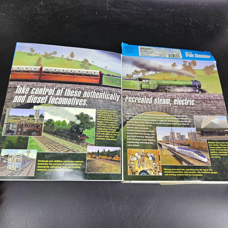Microsoft Train Simulator 2001 PC CD Pilot Handbook Windows Locomotive ...