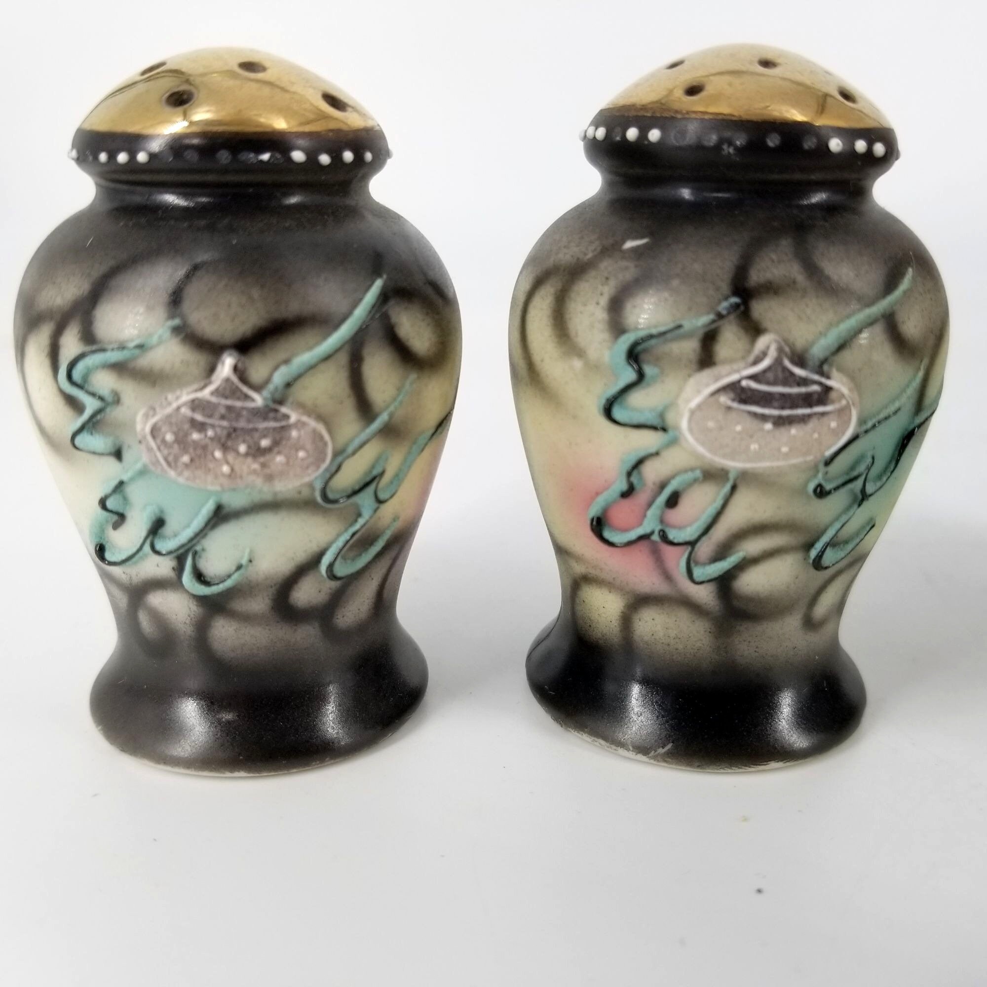 Japanese Moriage Dragon Ware Salt Pepper Sugar Bowl With Lid Mauein ...