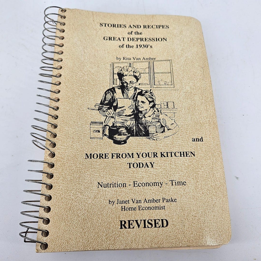 Stories Recipe Cookbook Great Depression 1930s Nutrition Economy Time ...
