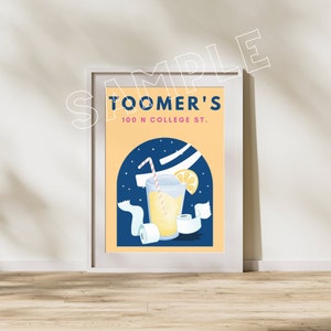 Retro Auburn Alabama Bar Posters Set of 6, DIGITAL DOWNLOAD, Colorful ...